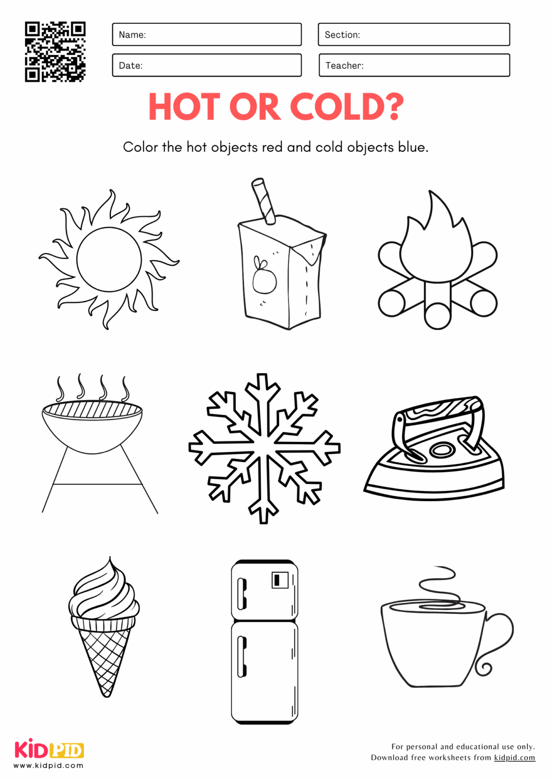 Free Temperature Worksheets For Kindergarten - Worksheets Template Free