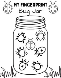 Preschool Bug Jar Printable - Worksheets Template Free