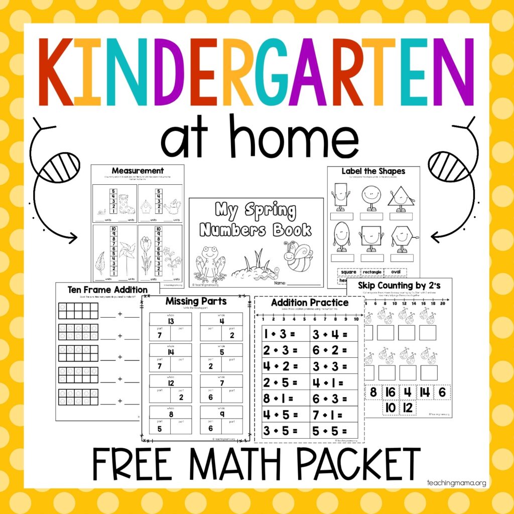 Kindergarten Math Worksheets Packet - Worksheets Template Free