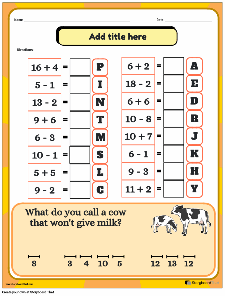 Math Riddles Worksheets - Worksheets Template Free