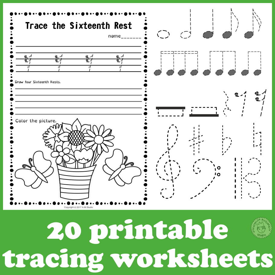 Free Printable Note And Rest Worksheets - Worksheets Template Free