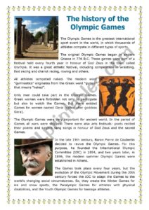 Olympics Reading Comprehension Worksheets - Worksheets Template Free