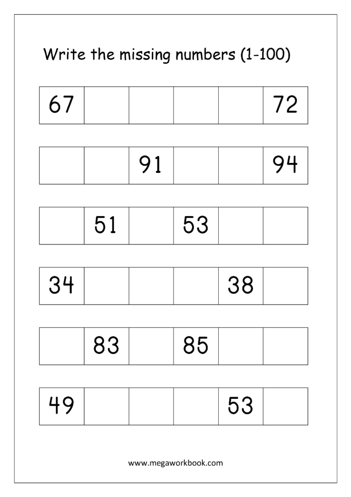 Number Order Worksheet Kindergarten Free - Worksheets Template Free