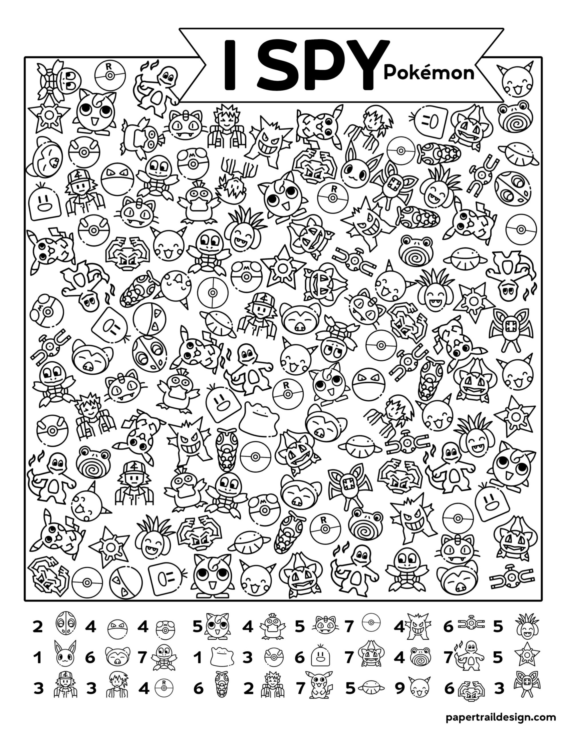 Free Printable Pokemon Worksheets - Worksheets Template Free