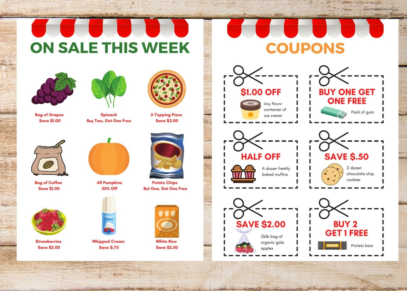 Grocery Store Printables For Preschool - Worksheets Template Free