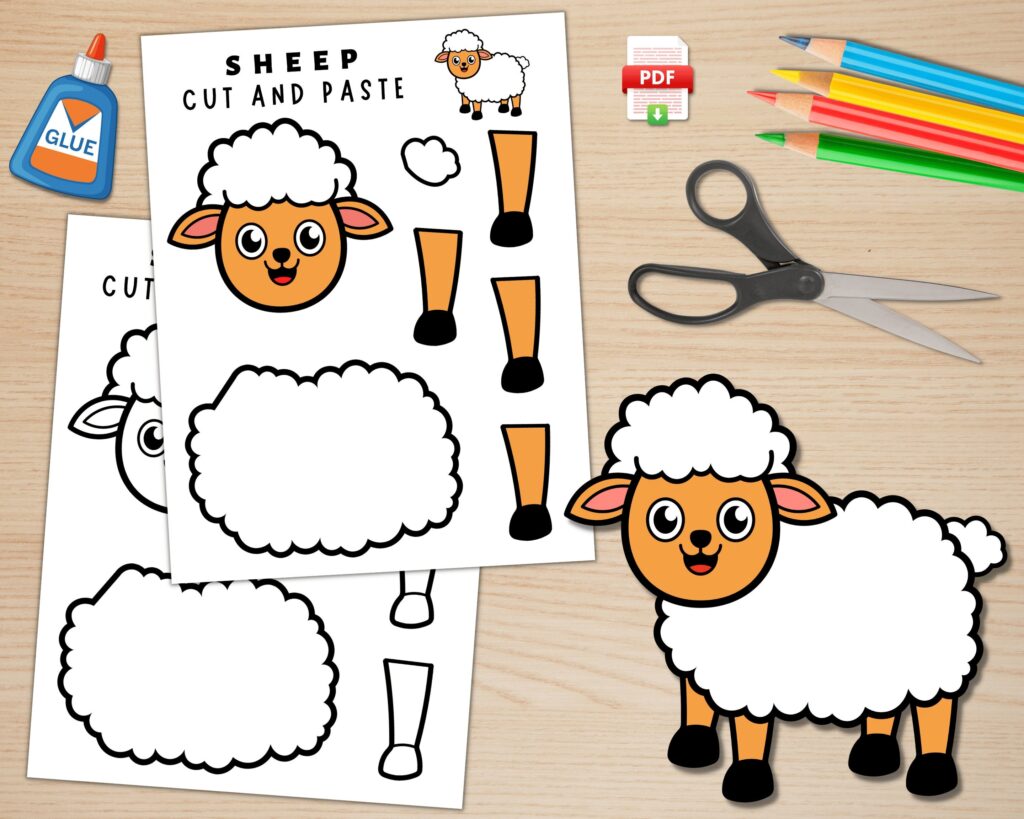 Printable Project Sheep For Preschoolers - Worksheets Template Free