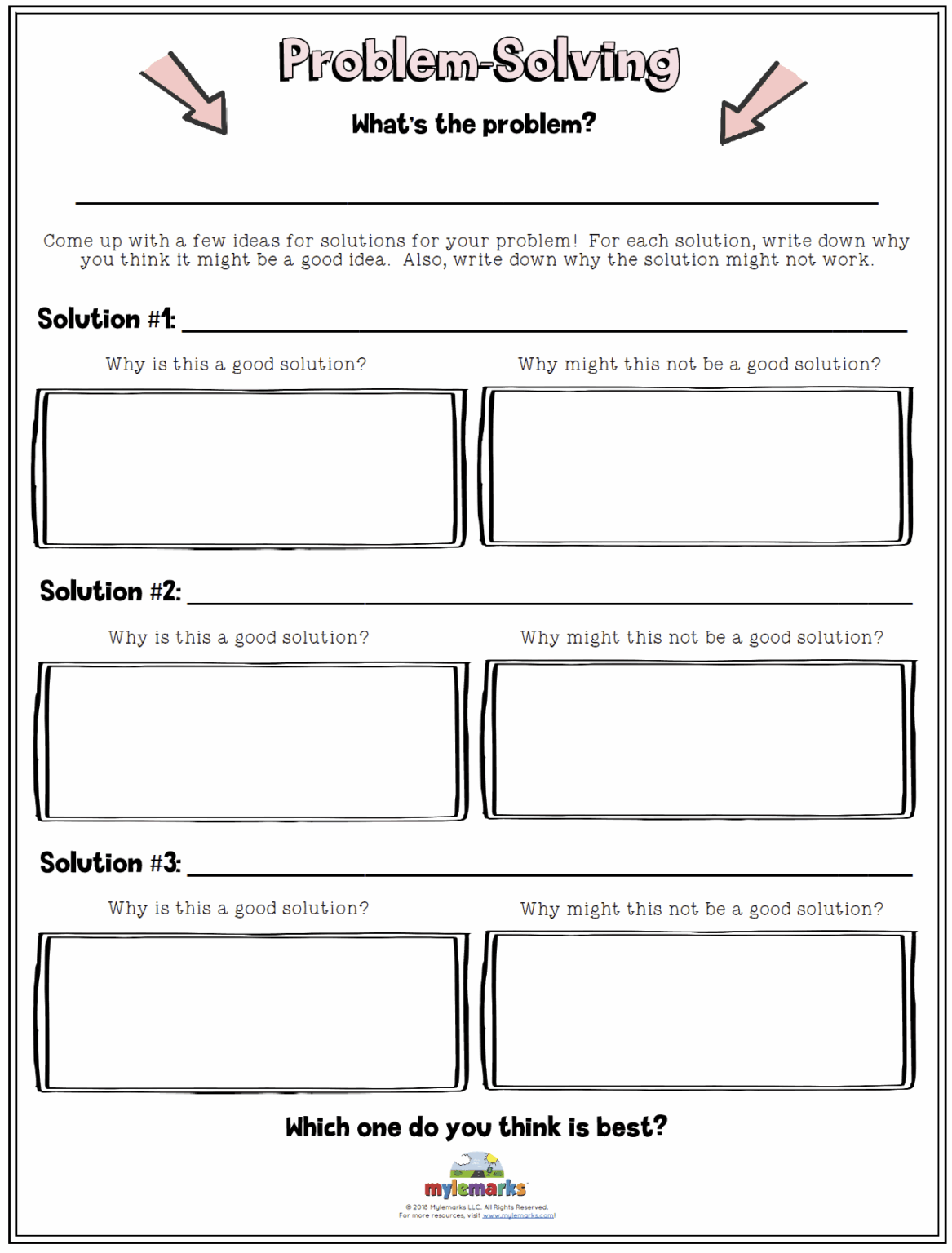 Free Printable Problem Solving Worksheets - Worksheets Template Free