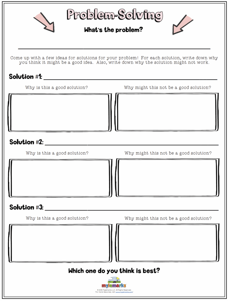 Free Printable Problem Solving Worksheets - Worksheets Template Free