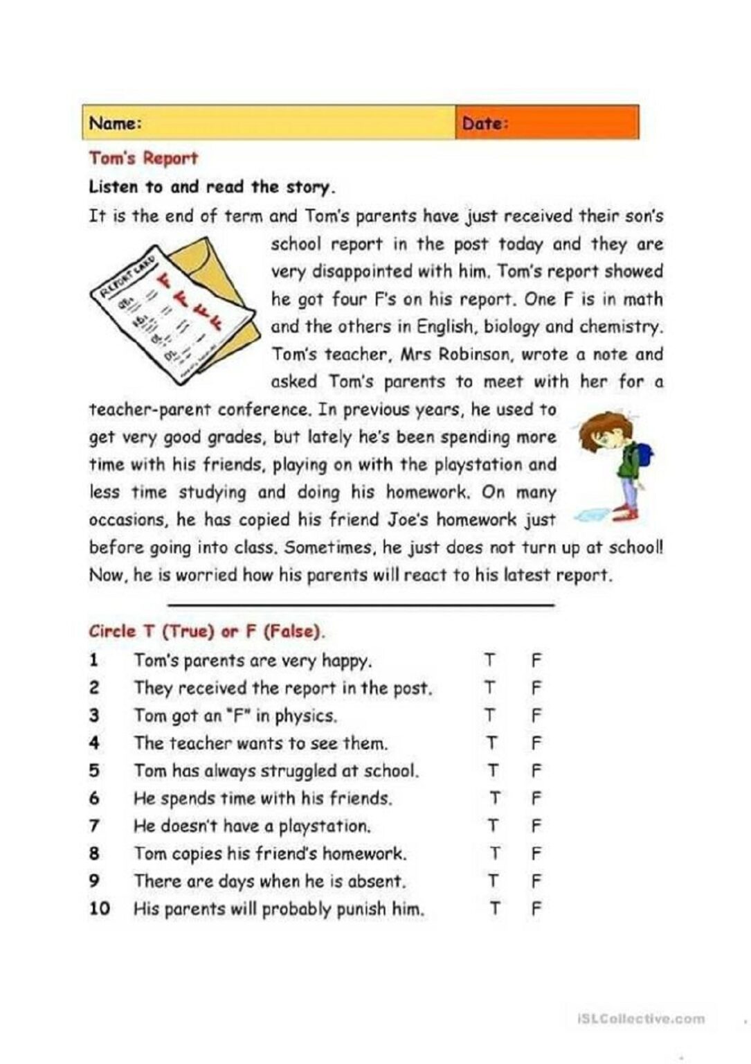 True And False Reading Comprehension Worksheets - Worksheets Template Free
