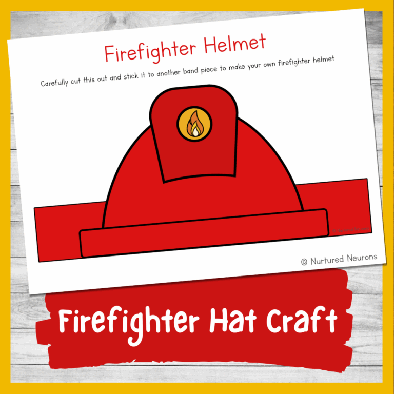 Printable Preschool Firefighter Hat - Worksheets Template Free