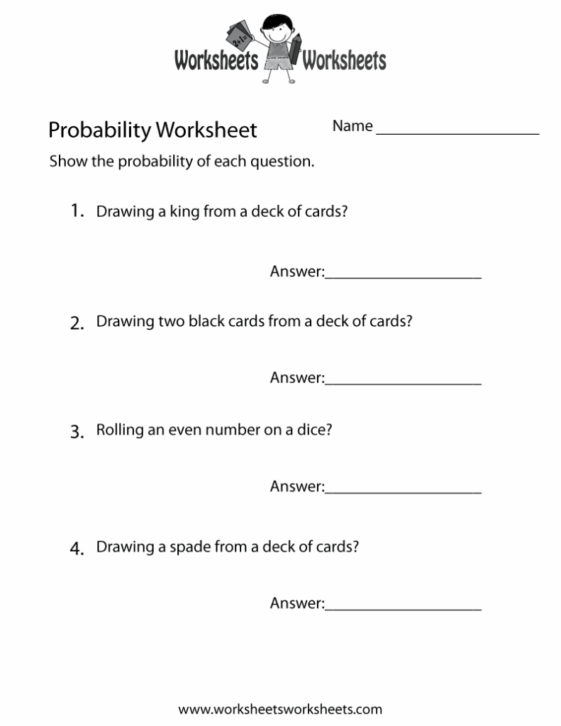 Free Printable Probability Worksheets Grade 2 - Worksheets Template Free