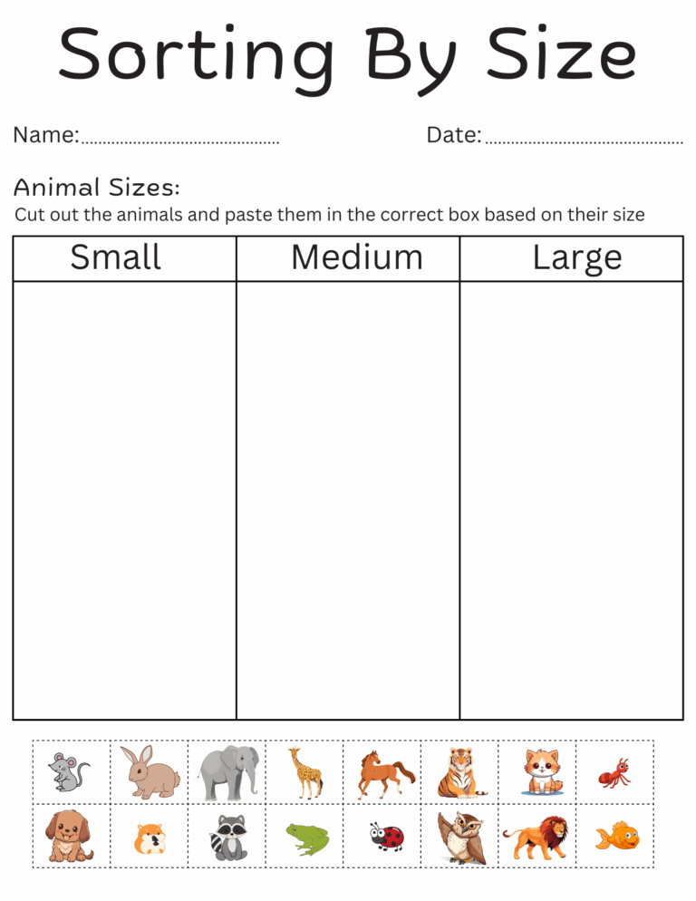 Sorting Worksheets Kindergarten Printable - Worksheets Template Free