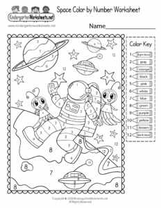 Space Math Worksheets Kindergarten - Worksheets Template Free