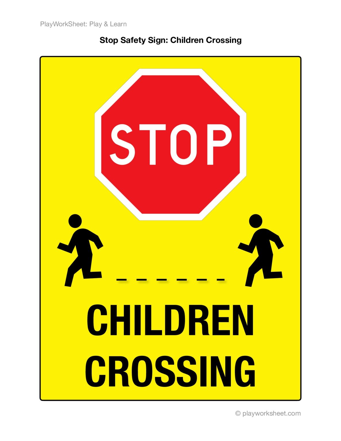 Printable Stop Sign For Preschoolers - Worksheets Template Free