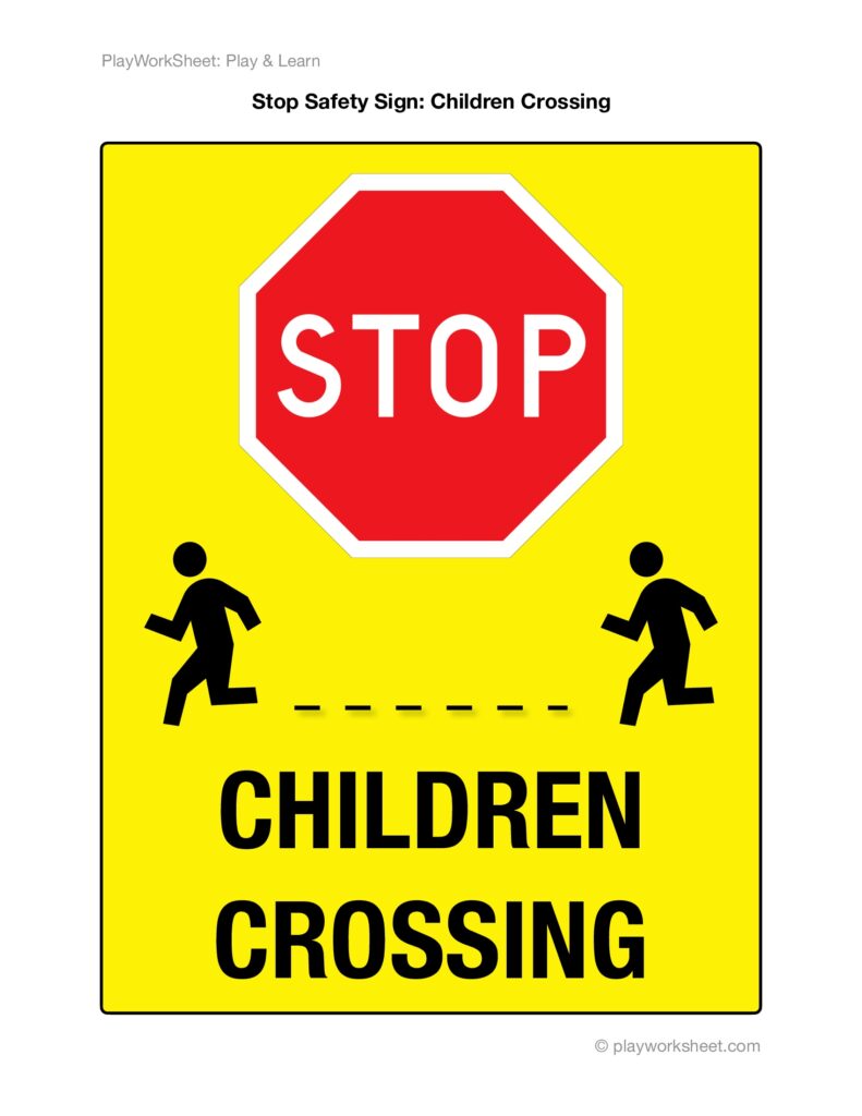 Printable Stop Sign For Preschoolers - Worksheets Template Free