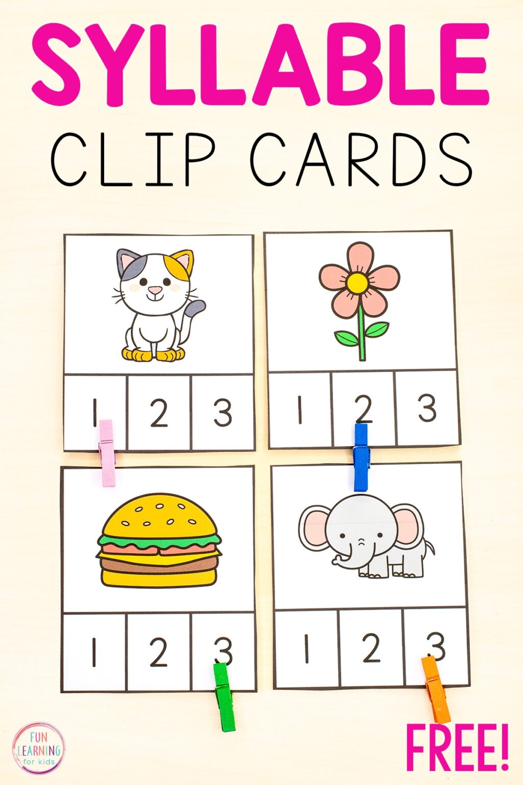 Worksheets Printable Syllable Counting Preschool - Worksheets Template Free