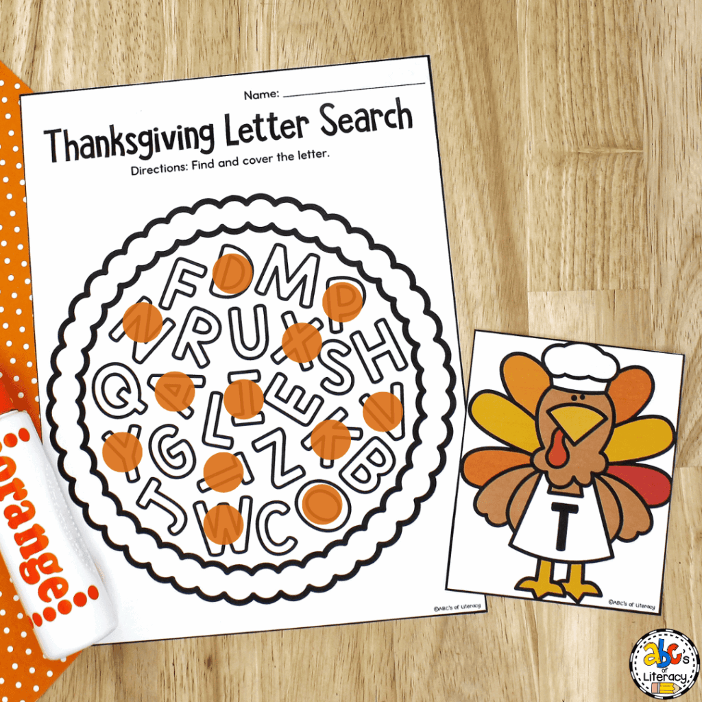 Thanksgiving Alphabet Worksheets - Worksheets Template Free