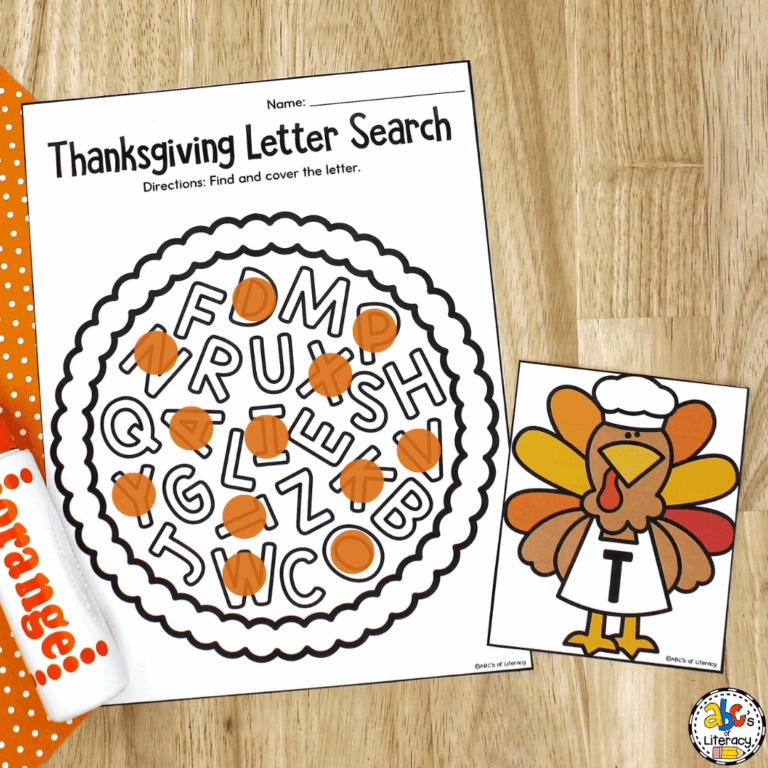 Thanksgiving Alphabet Worksheets - Worksheets Template Free