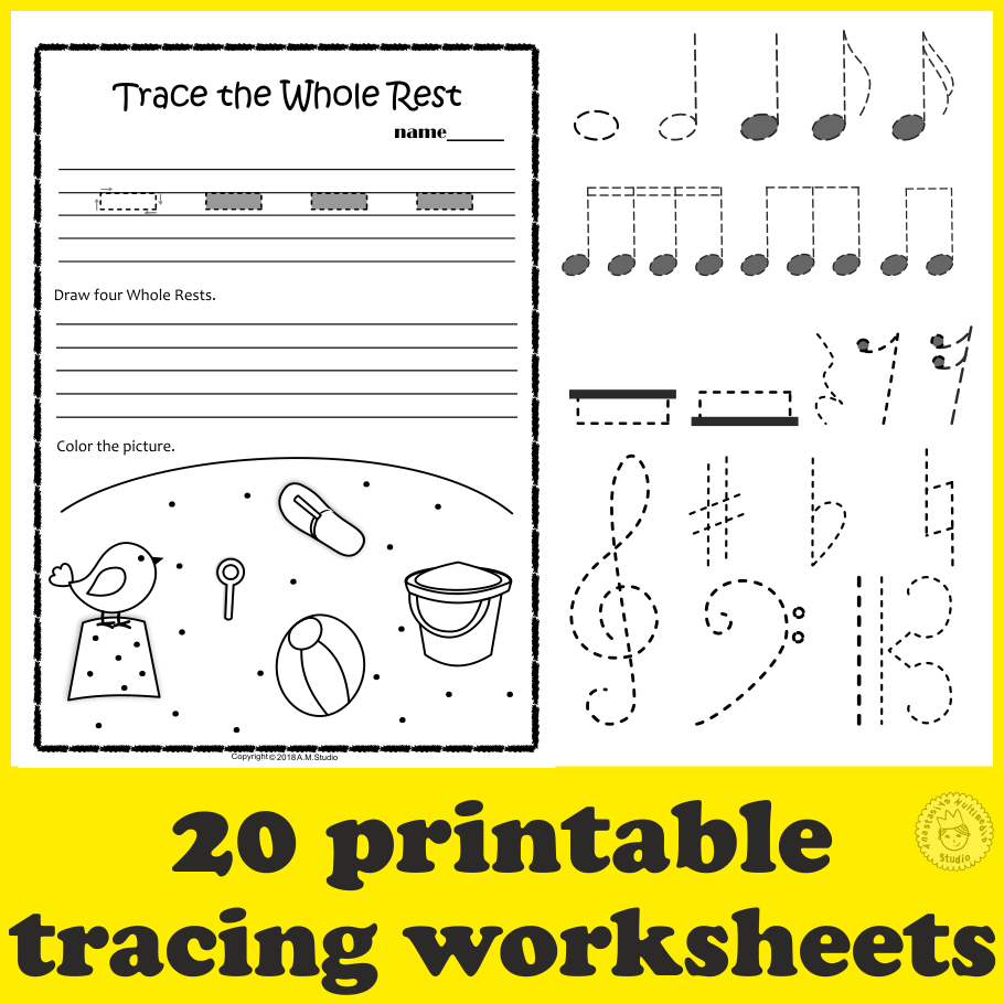 Free Printable Note And Rest Worksheets - Worksheets Template Free