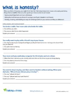 Worksheets About Honesty Free Printable - Worksheets Template Free