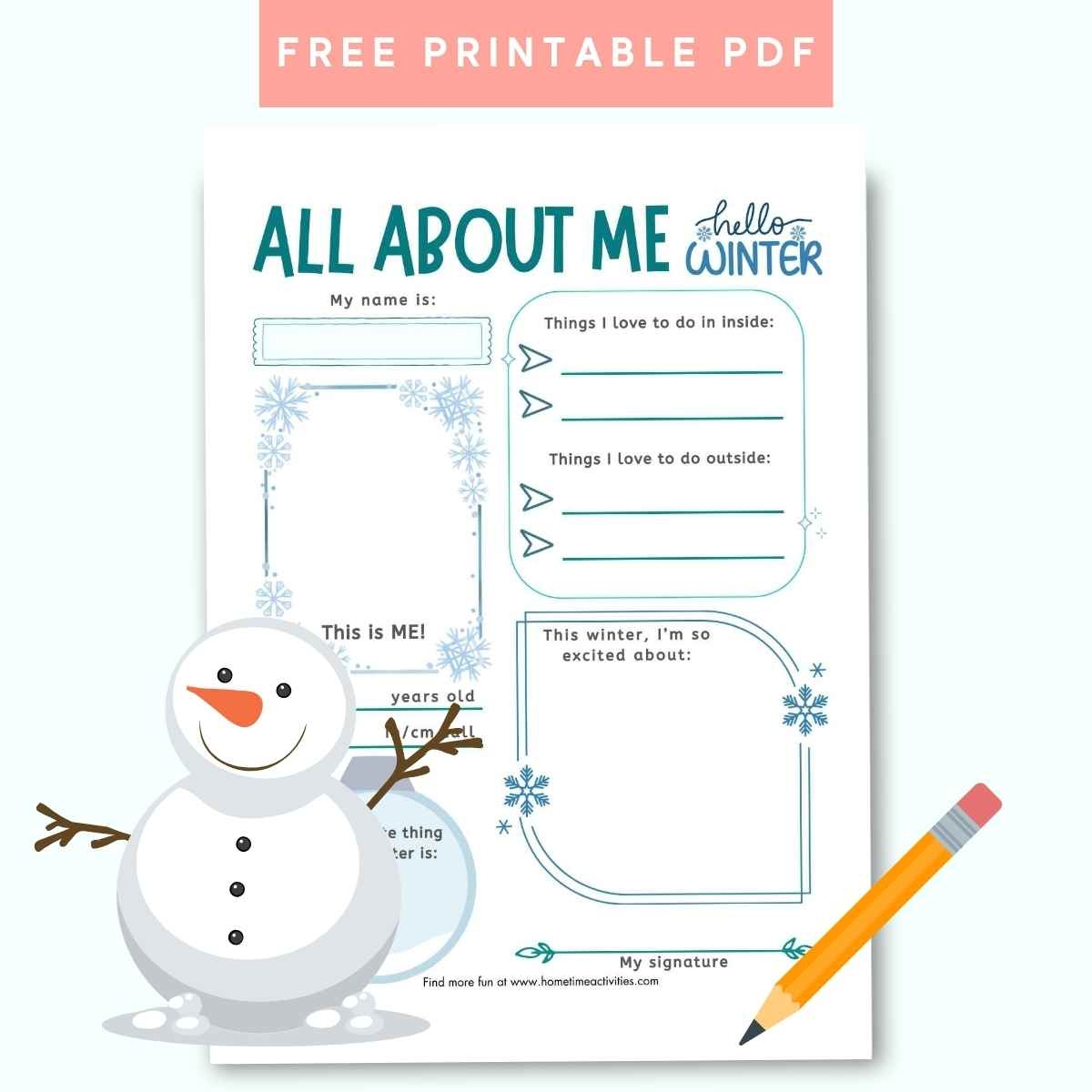 Winter Worksheet Free Printable - Worksheets Template Free